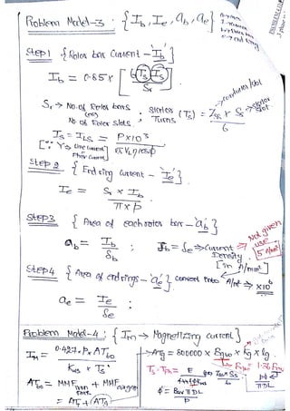 Design of Electrical Machines Problems & Solutions | PDF
