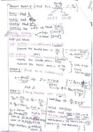 Design of Electrical Machines Problems & Solutions | PDF