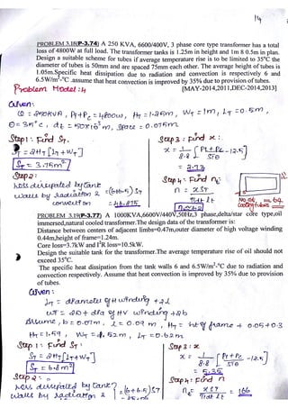 Electrical machine Design problems with solutions | PDF