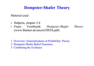 Dempster-Shafer Theory Beliefs Functions | PDF