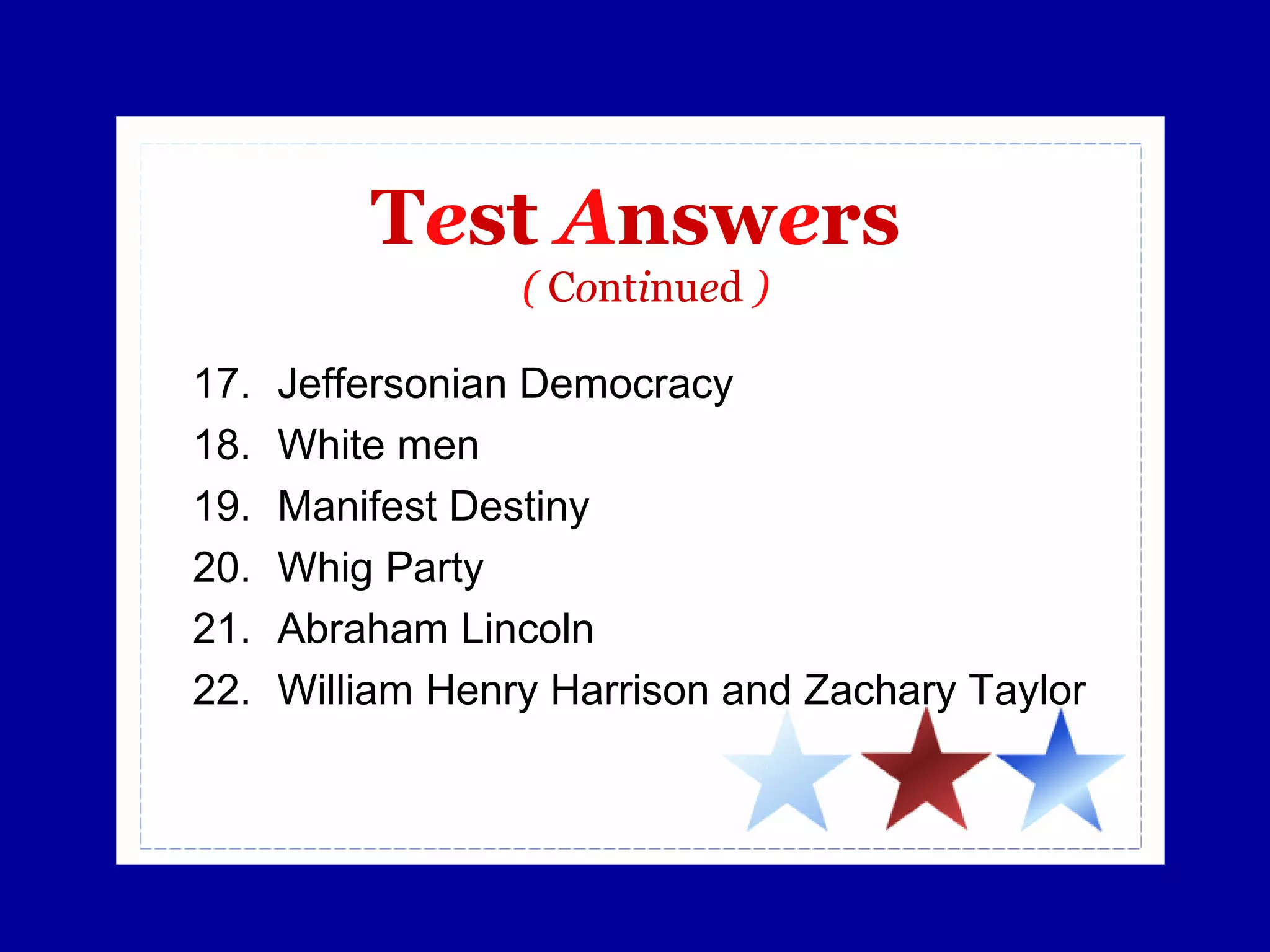 Differences Between Democrats and Whigs | PPT