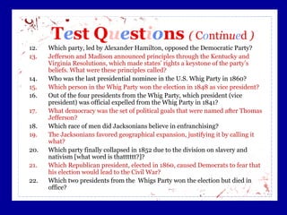 Differences Between Democrats and Whigs | PPT