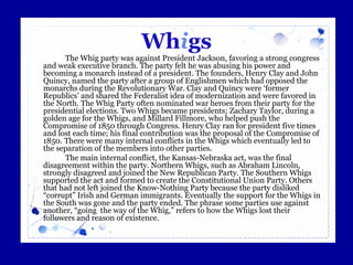 Differences Between Democrats and Whigs | PPT