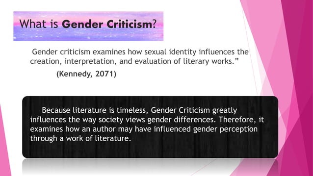 Gender Critcism | PPTX | Books and Literature