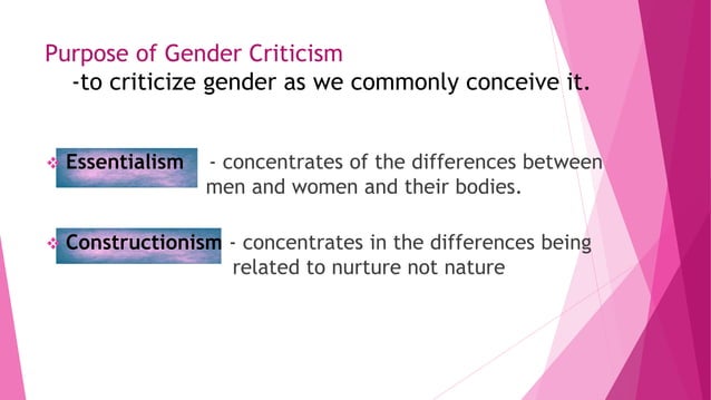 Gender Critcism | PPTX | Books and Literature
