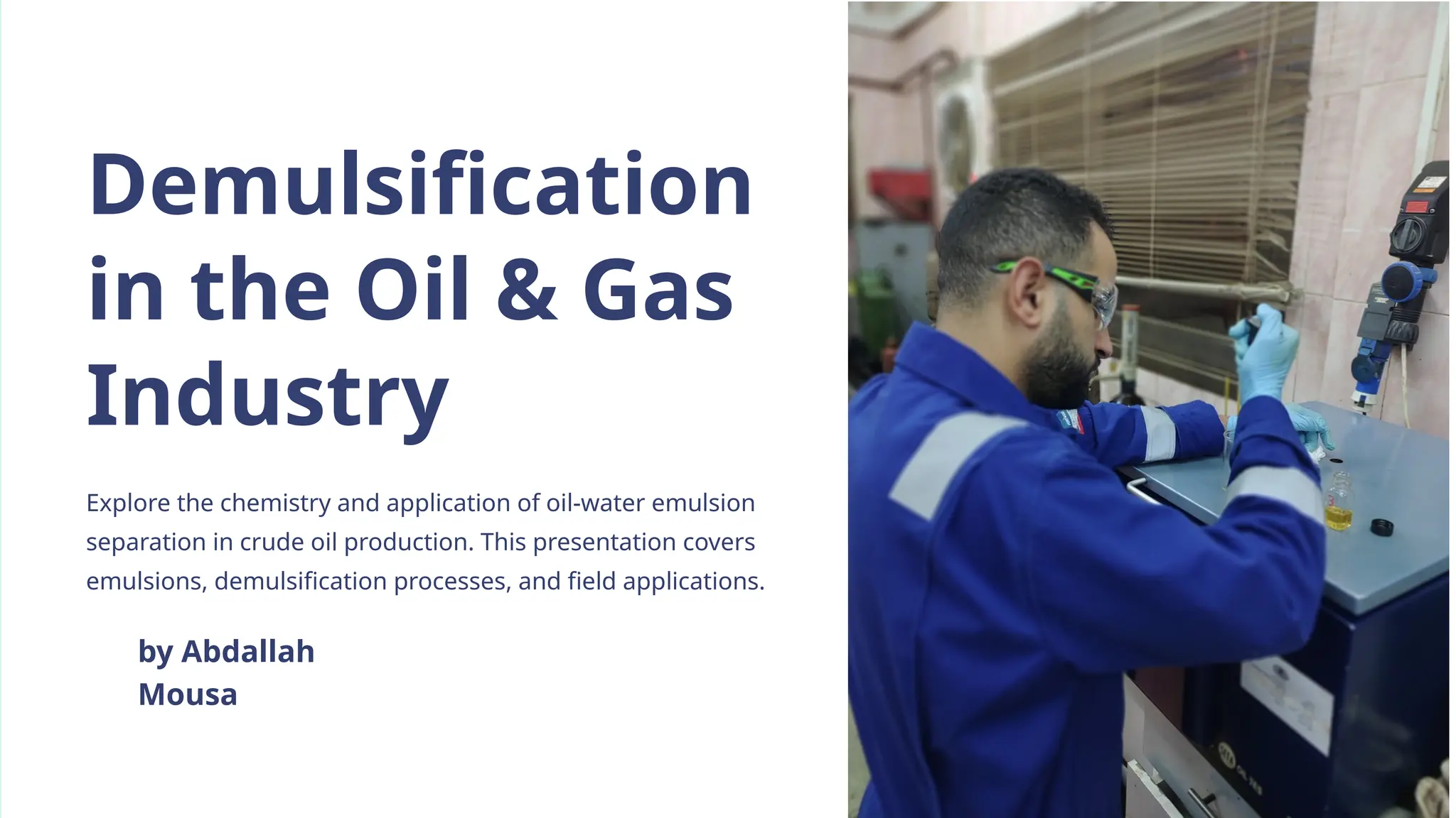 DEMULSIFICATION in the oil and gas industry .pptx