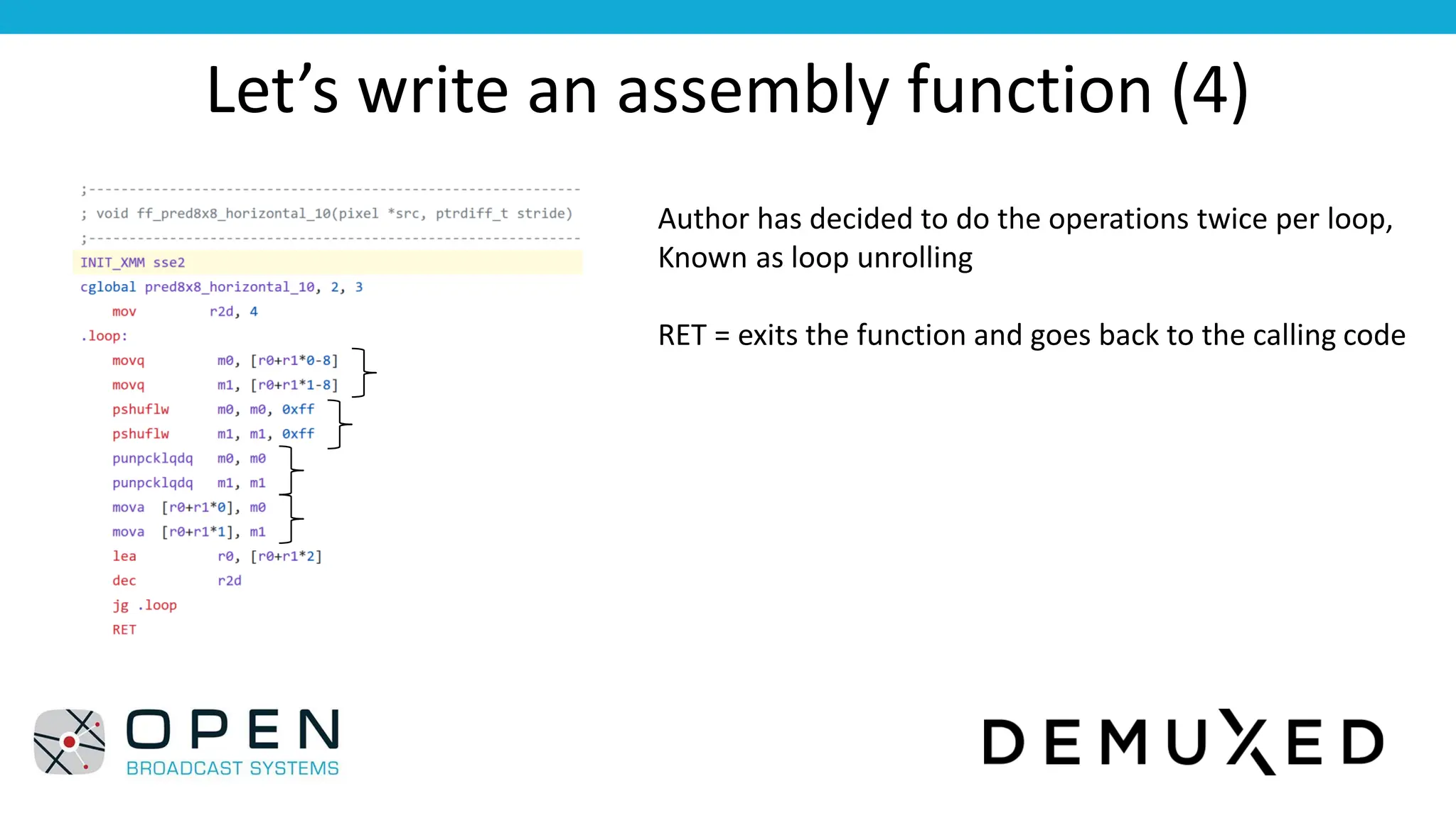 Baby Demuxed's First Assembly Language Function | PDF