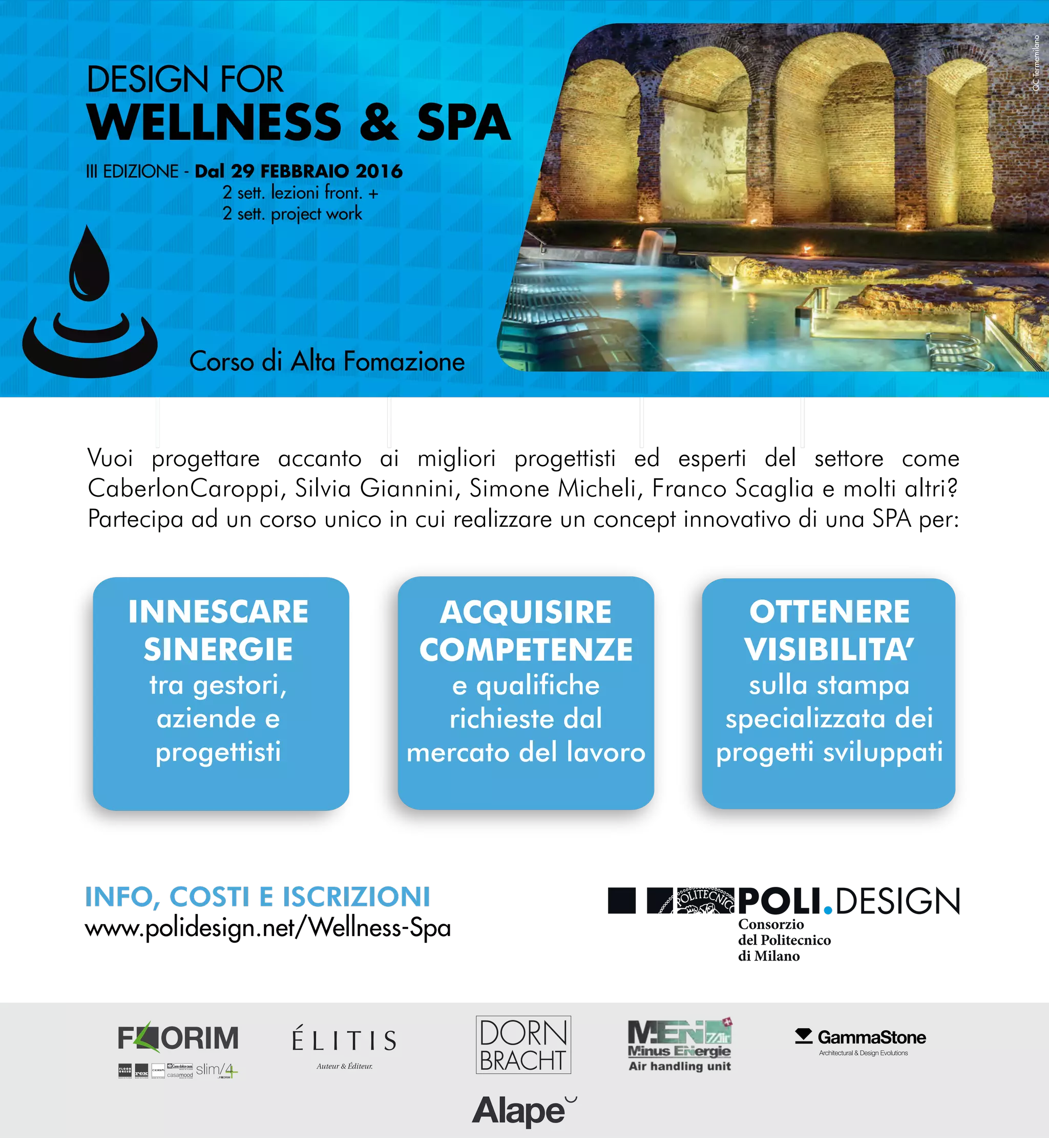 Corso di Alta Formazione Design for Wellness & SPA 2016 | PDF