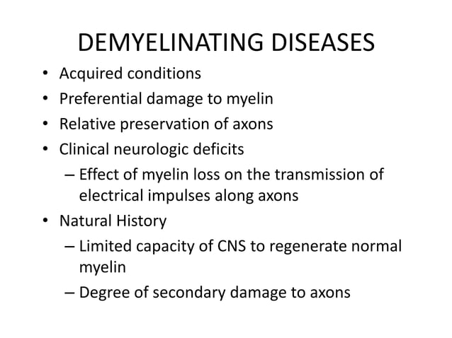 Demyelinating and Degenerative Disorders of the CNS | PPTX | Brain and Nervous System Disorders ...