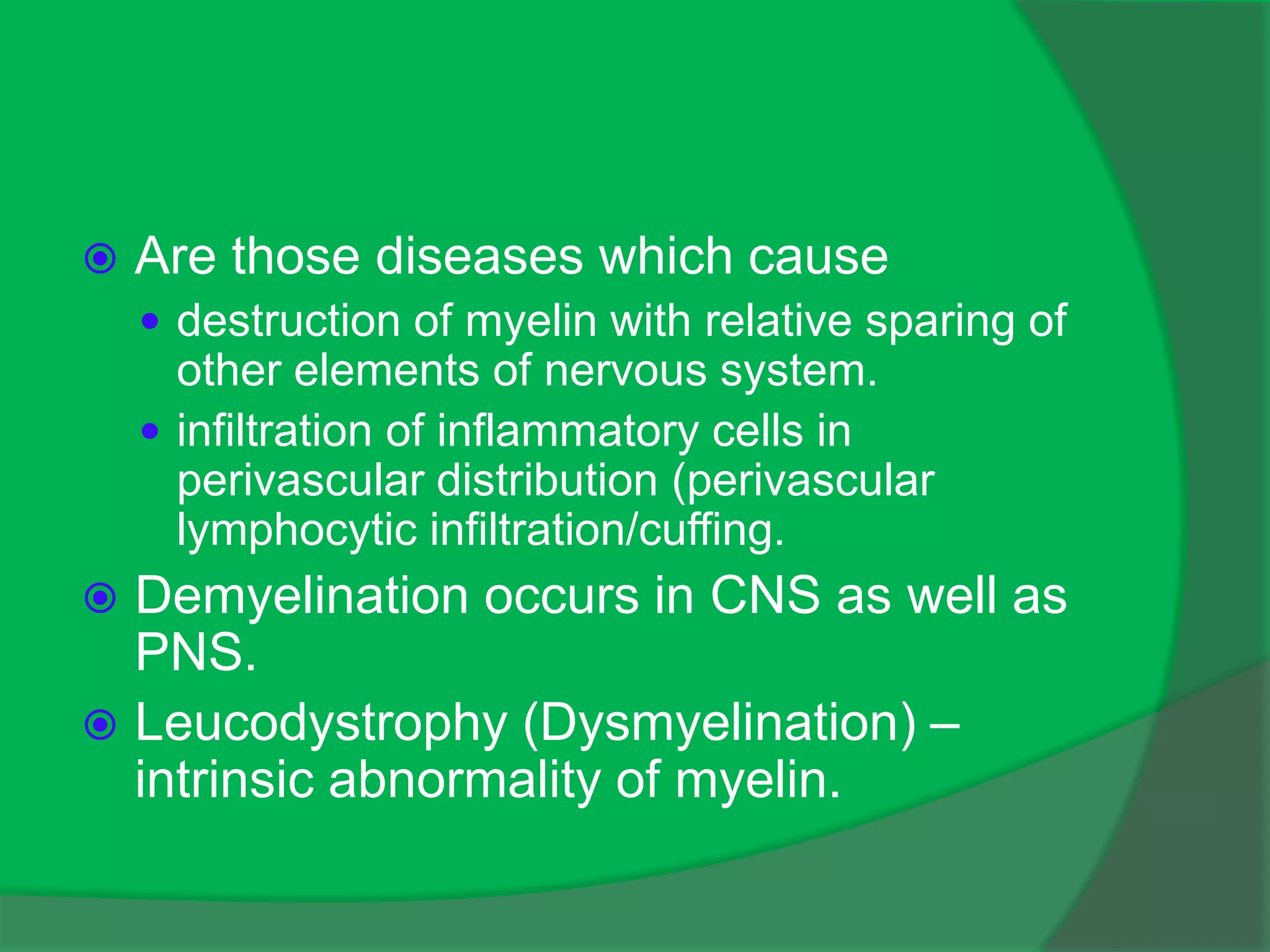 Demyelinating diseases | PPTX