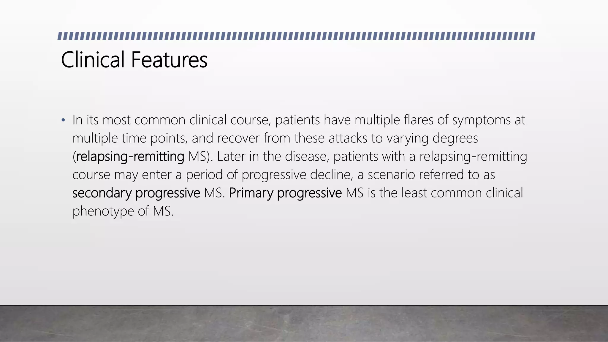 Demyelinating diseases of the central nervous system | PPTX