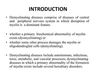 Demyelination by Dr Sabu Augustine | PPTX | Brain and Nervous System Disorders | Diseases and ...
