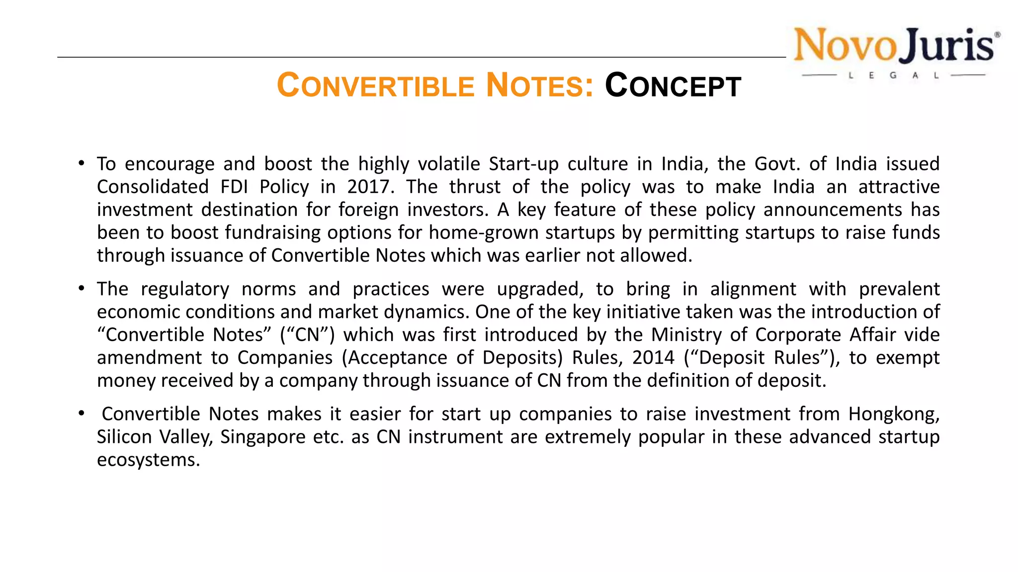 Convertible Notes - India: Issuance, Conversion, Taxation etc | PPT
