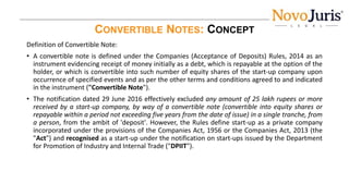 Convertible Notes - India: Issuance, Conversion, Taxation etc | PPT