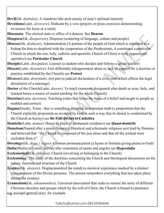 Demystification of Theological Terms Via Etymolgy | PDF