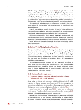 Demystification of vedic multiplication algorithm | PDF | Hinduism | Religion & Spirituality