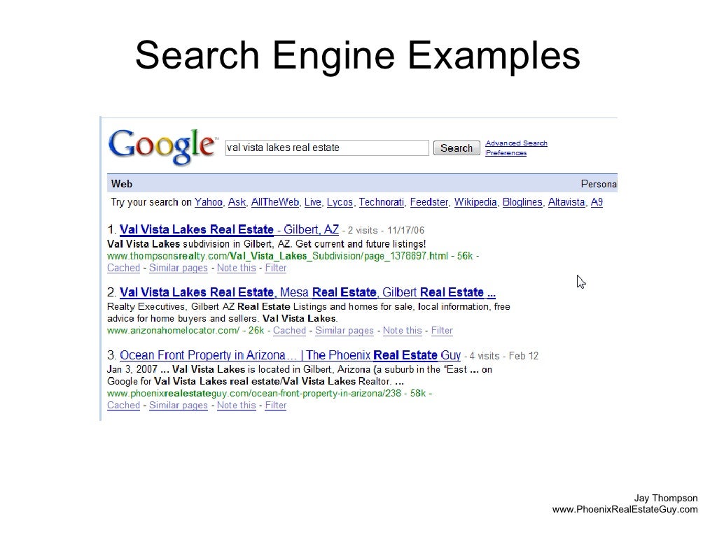 Search Engine Examples