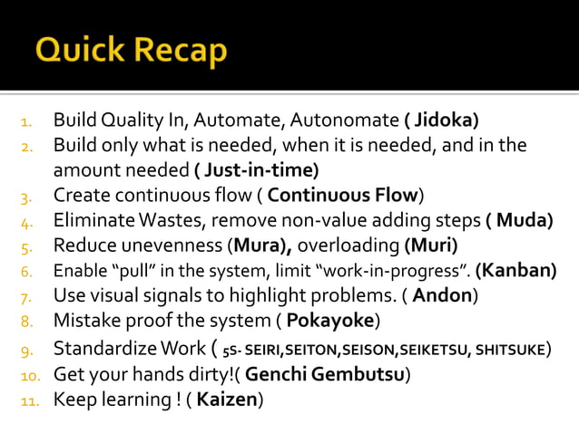 Demystifying 11 japanese jargons from tps lean | PPTX | Business ...