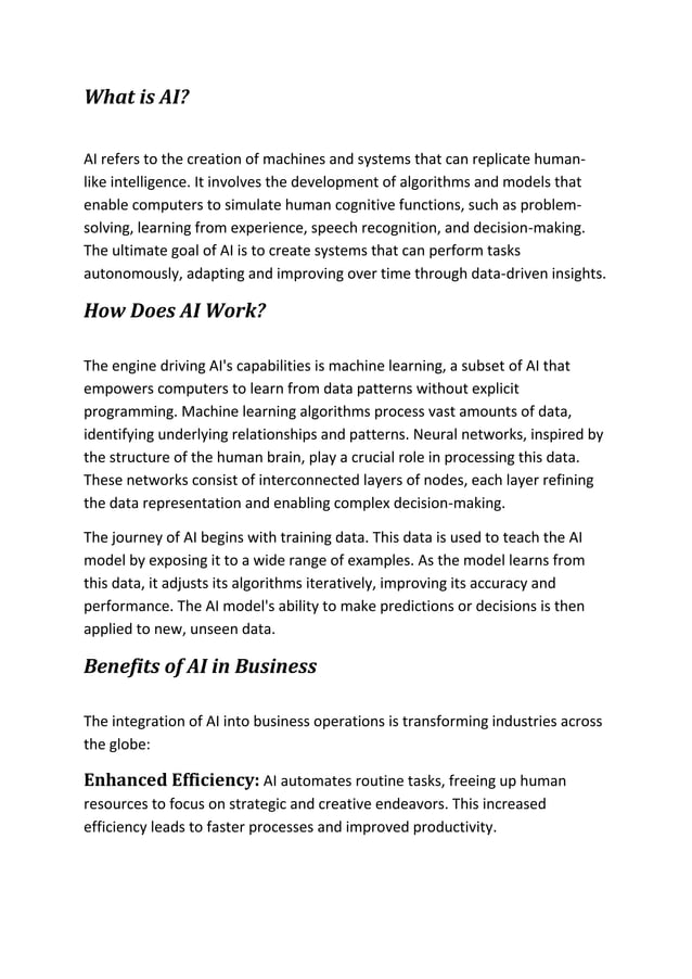 Demystifying AI | A Comprehensive Guide | PDF | Technology Industry | Industries