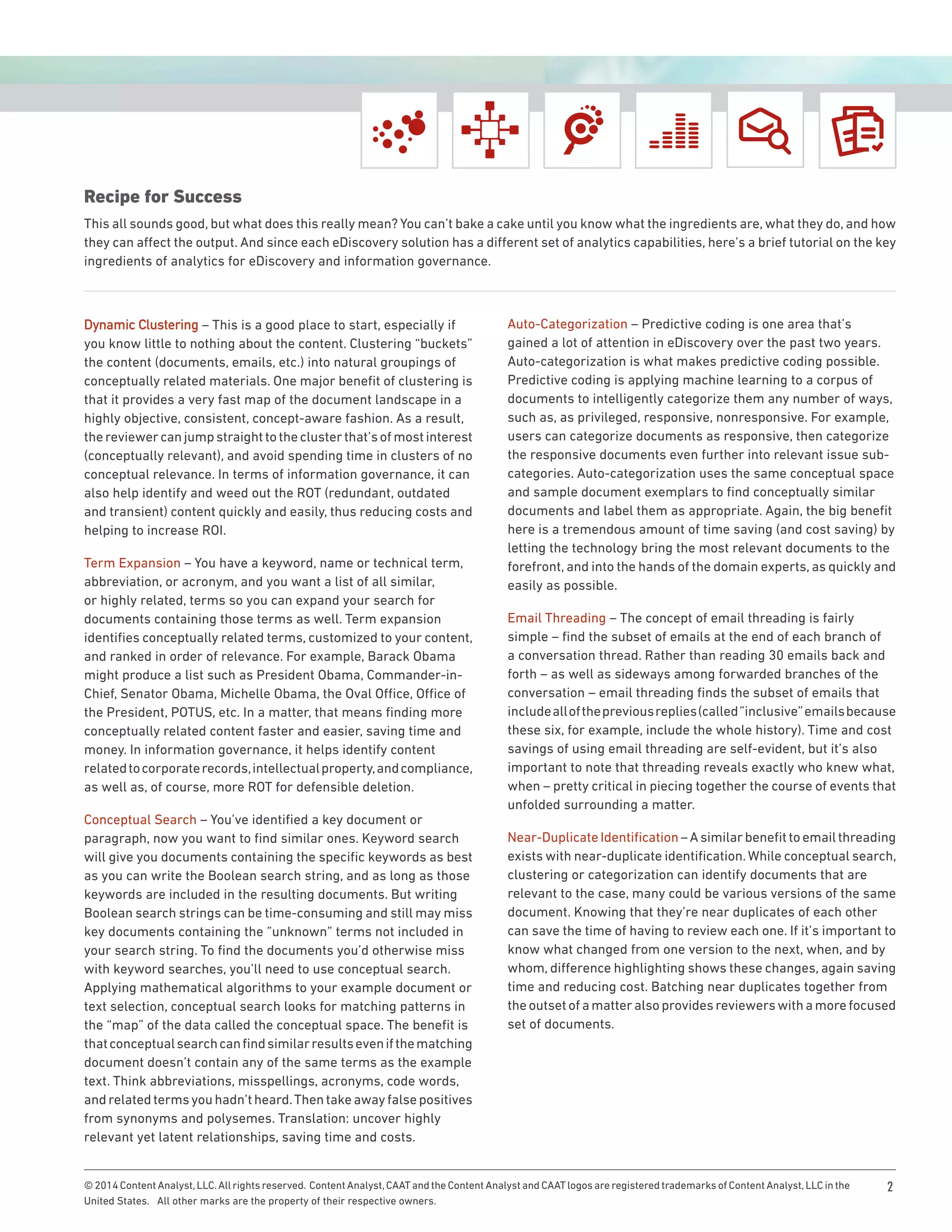 Demystifying analytics in e discovery white paper 06-30-14 | PDF