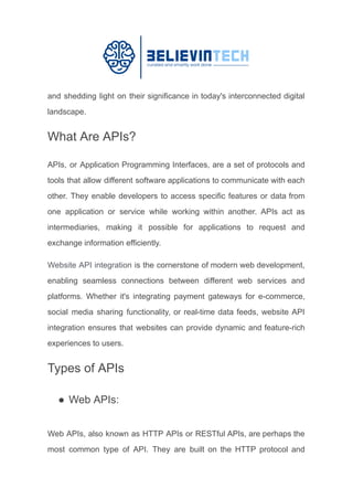 Demystifying APIs_ Exploring the Various Types of APIs to Power Your Digital World.pdf ...