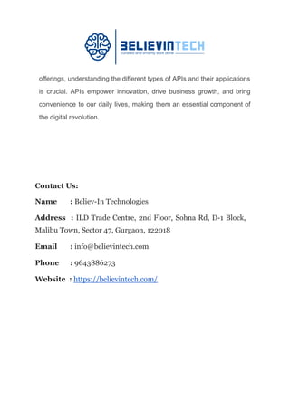 Demystifying APIs_ Exploring the Various Types of APIs to Power Your Digital World.pdf ...