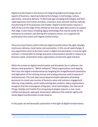 Demystifying Automation - A Catalyst to Digital Transformation A ...