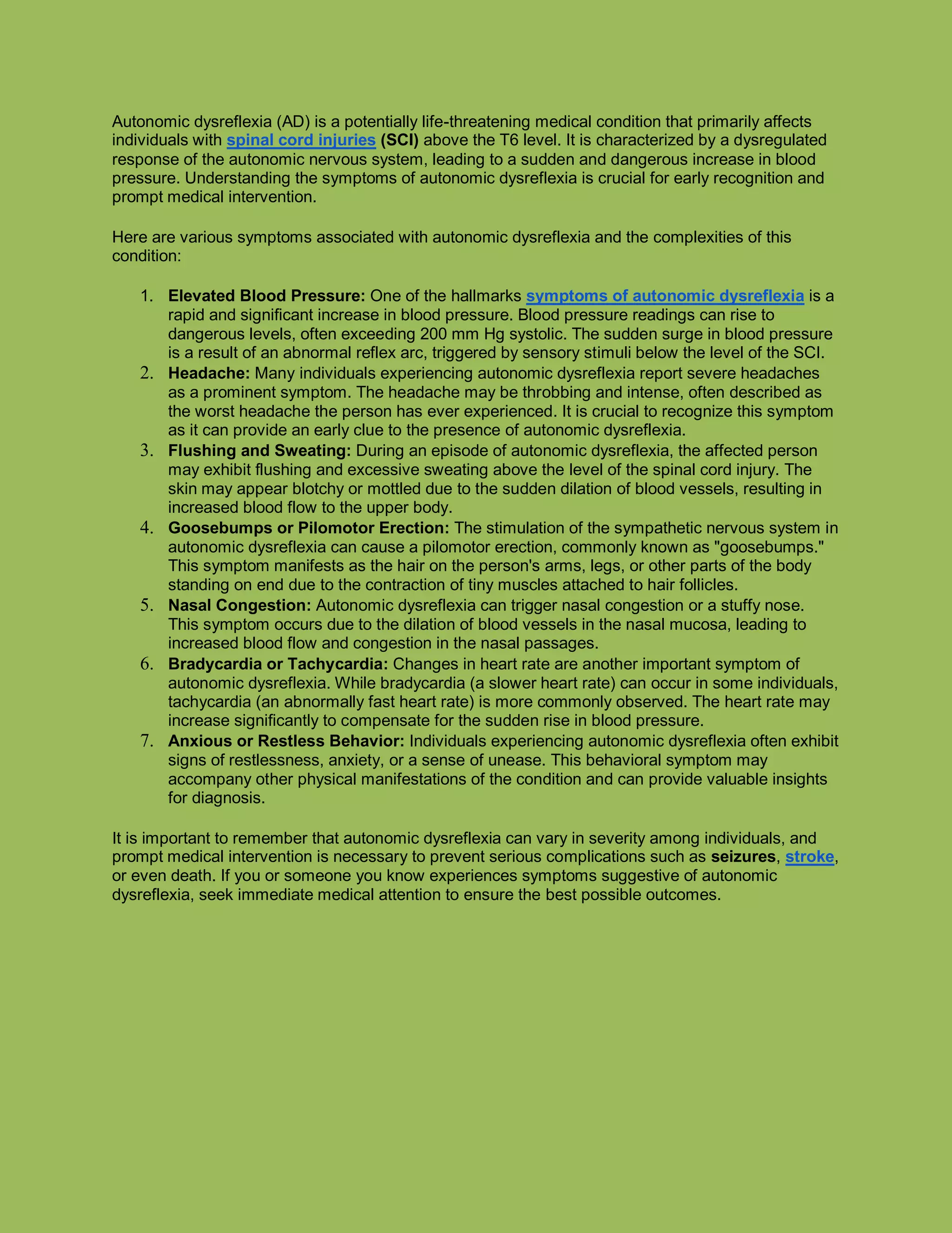 Demystifying Autonomic Dysreflexia Symptoms.pdf.pdf | Brain and Nervous ...