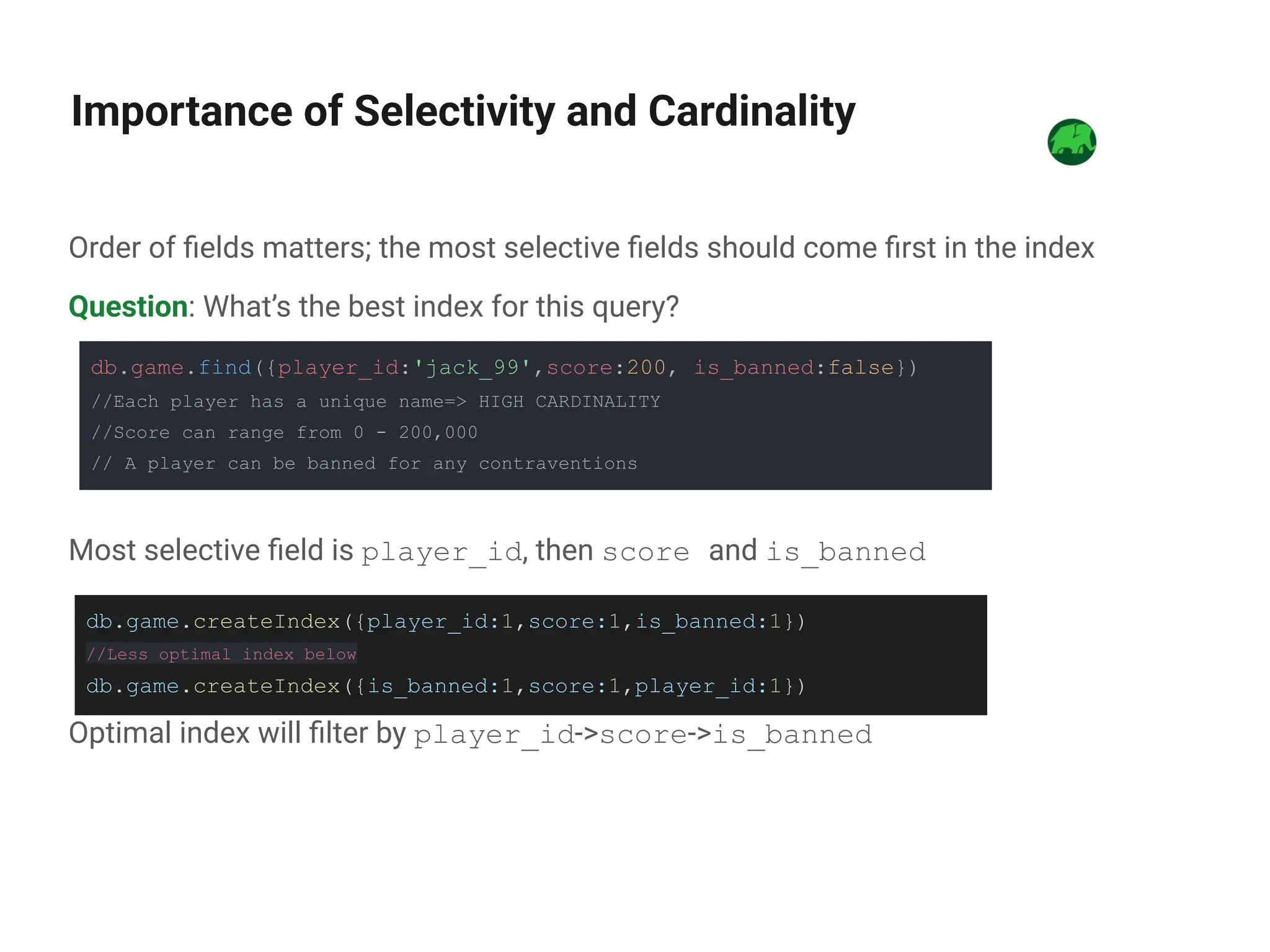 Performance Optimization MongoDB: Compound Indexes | PDF