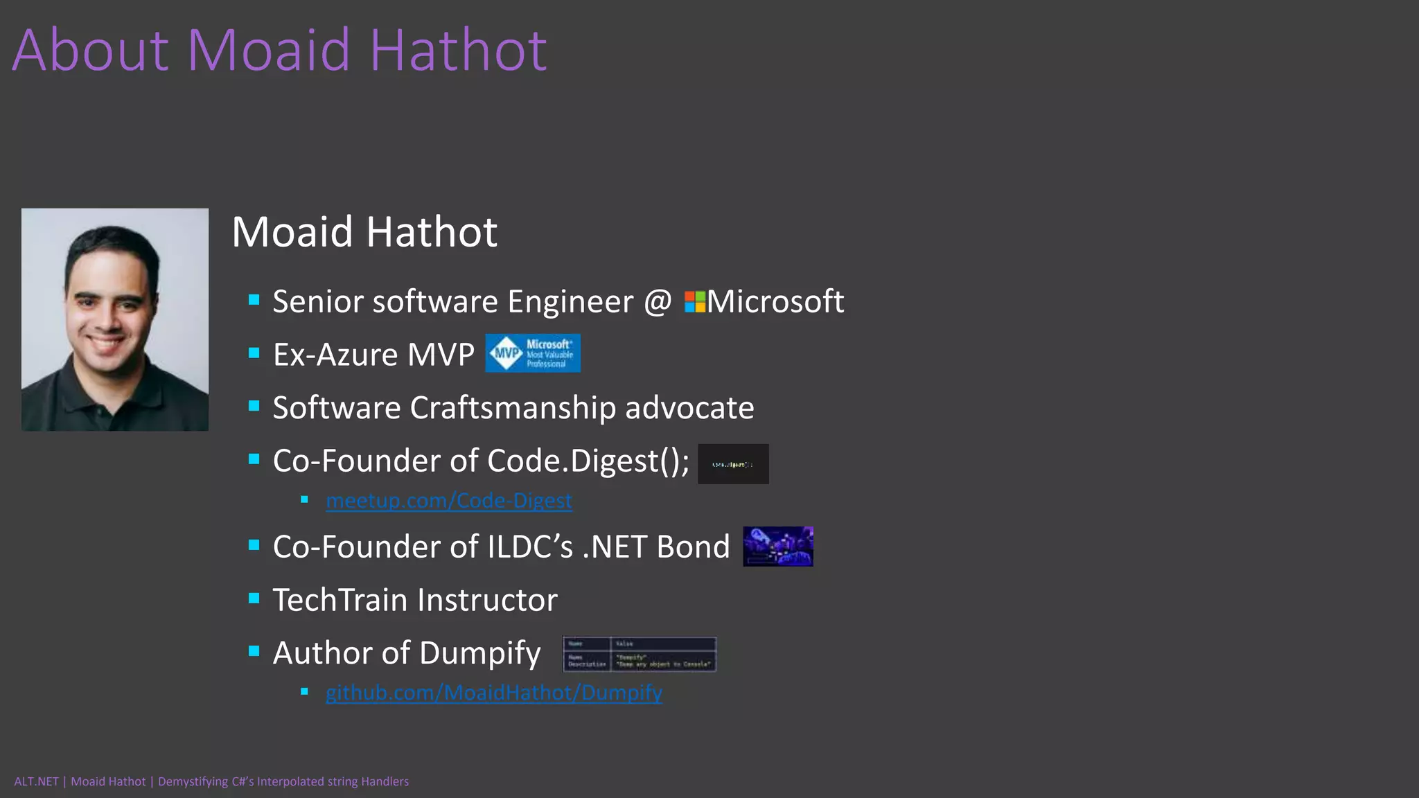 Demystifying C#'s Interpolated string Handlers | PPT Demystifying C#'s Interpolated string Handlers | PPT