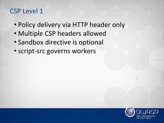 AppSec USA 2016: Demystifying CSP | PPTX | Web Development | Internet