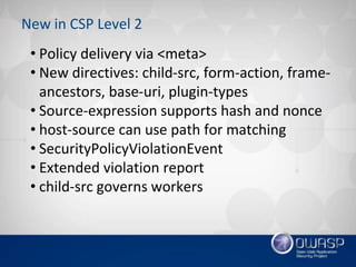 AppSec USA 2016: Demystifying CSP | PPTX | Web Development | Internet