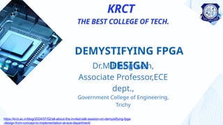 Demystifying FPGA Design KRCT trichy.... | PPT