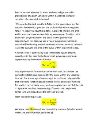 DEMYSTIFYING A 'BELL CURVE' aka 'NORMAL DISTRIBUTION' | PDF