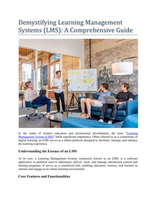 Demystifying Learning Management Systems | PDF