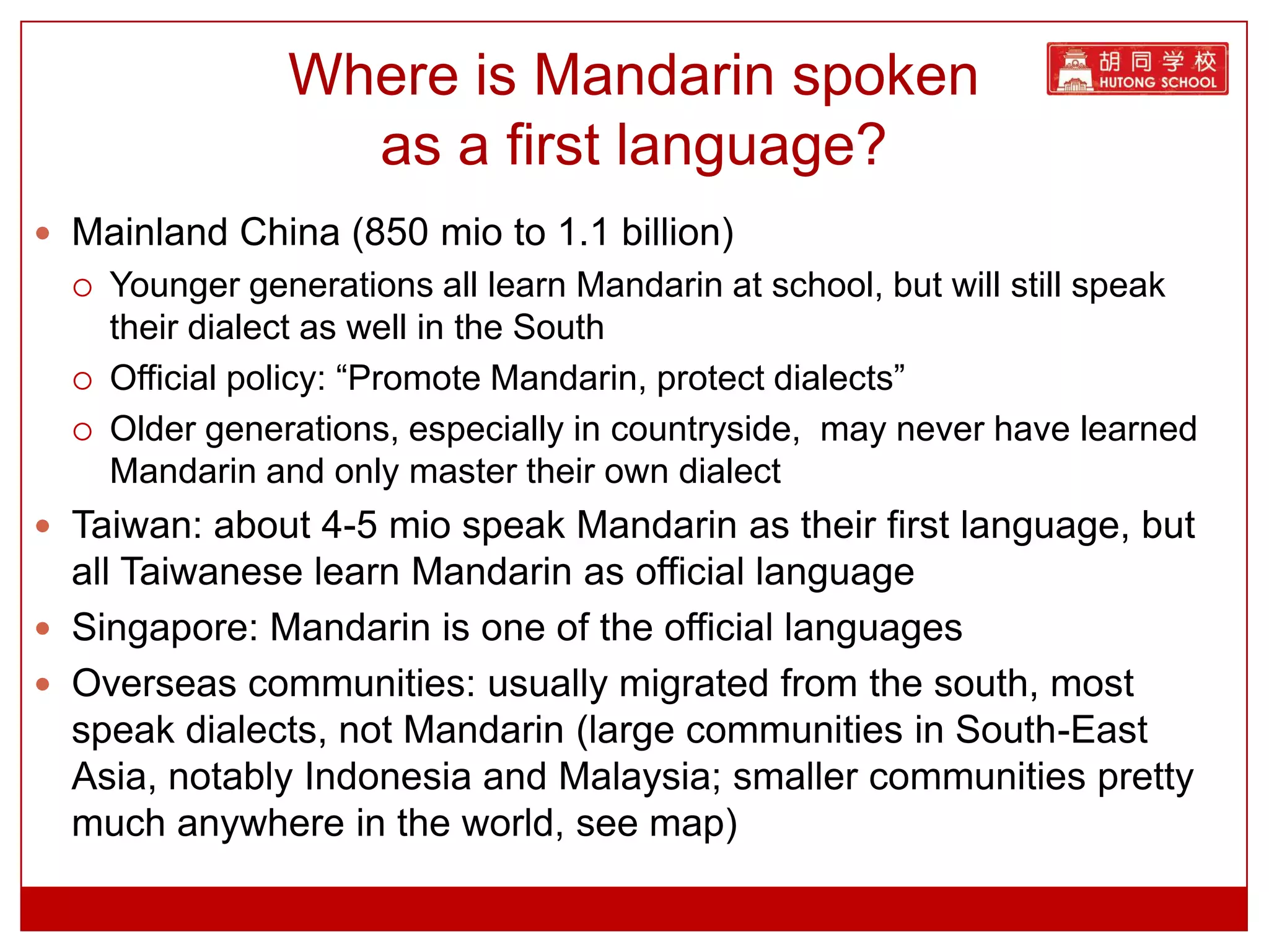 Demystifying Mandarin - Learn Chinese by Hutong School | PPTX