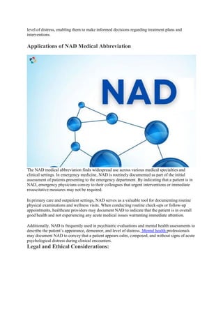 NAD Medical Abbreviation: Understanding Its Meaning and Significance in ...