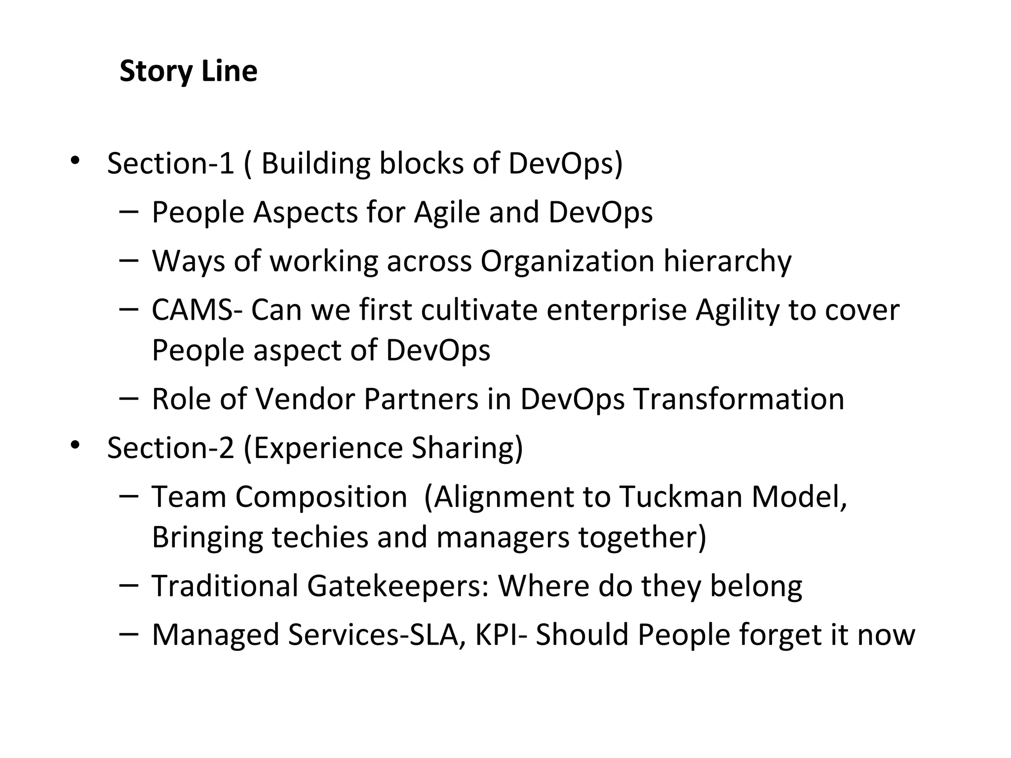 Demystifying people aspect of DevOps Complexity Cube-Story Line | PPT
