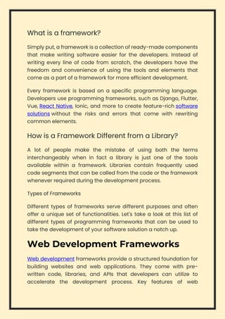 Demystifying Programming Frameworks - A Step-by-Step Guide.pdf | Web Development | Internet