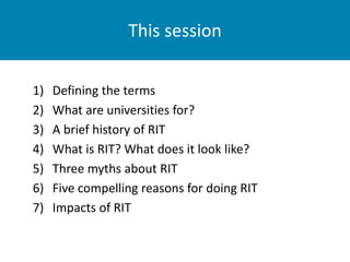 Demystifying RIT | PPT