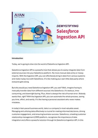 Demystifying Salesforce Ingestion API | PDF