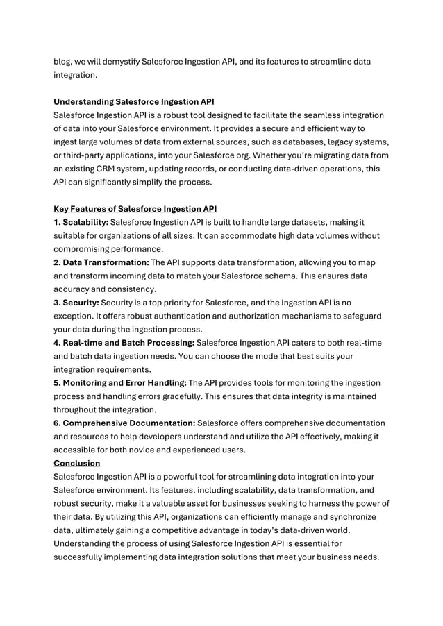 Demystifying Salesforce Ingestion API | PDF