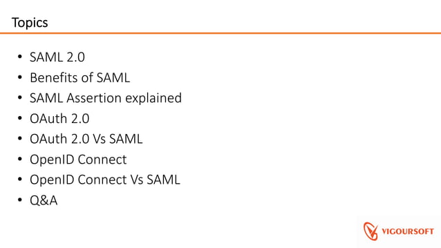 Demystifying SAML 2.0,Oauth 2.0, OpenID Connect | PPT Demystifying SAML 2.0,Oauth 2.0, OpenID Connect | PPT