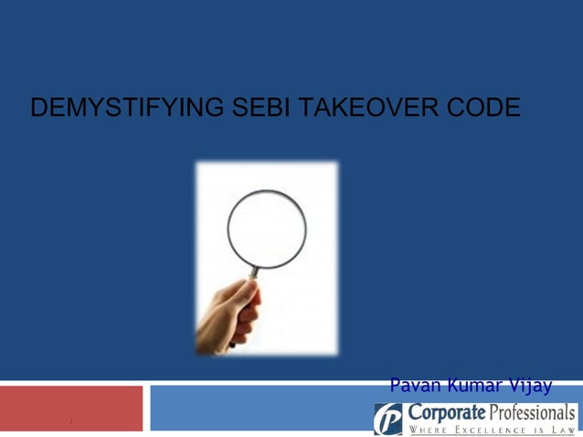 Demystifying Sebi Takeover Code | PPT