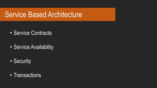 Demystifying service based architecture | PPTX
