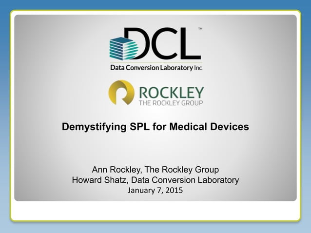 Demystifying SPL for Medical Devices | PPT