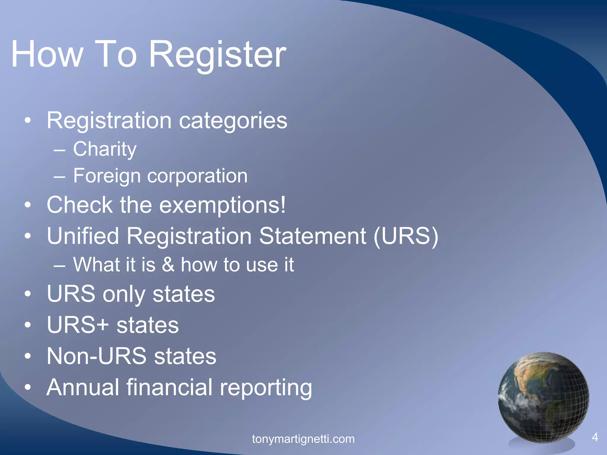 Demystifying State Charity Registration | PPTX