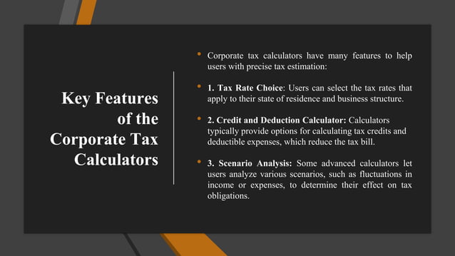A Complete Guide to Using a Calculator for Corporate Taxes | PPTX | Business Accounting ...