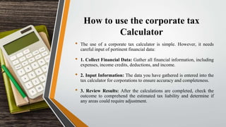 A Complete Guide to Using a Calculator for Corporate Taxes | PPTX ...