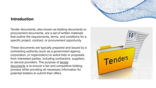 Demystifying Tender Documents- A Guide to Bidding and Procurement.pptx ...